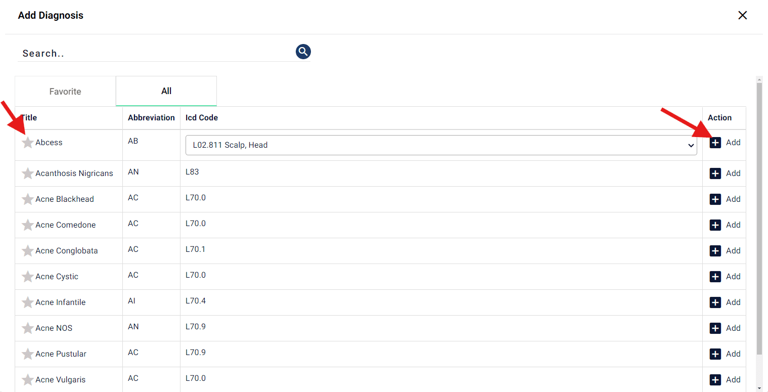 How to add diagnosis and procedure in progress note chart - LegendEHR